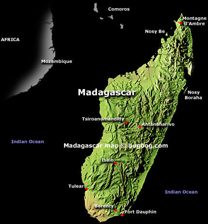 Madagascar Map and Madagascar Satellite Images