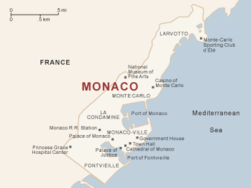 Monaco Map and Monaco Satellite Images