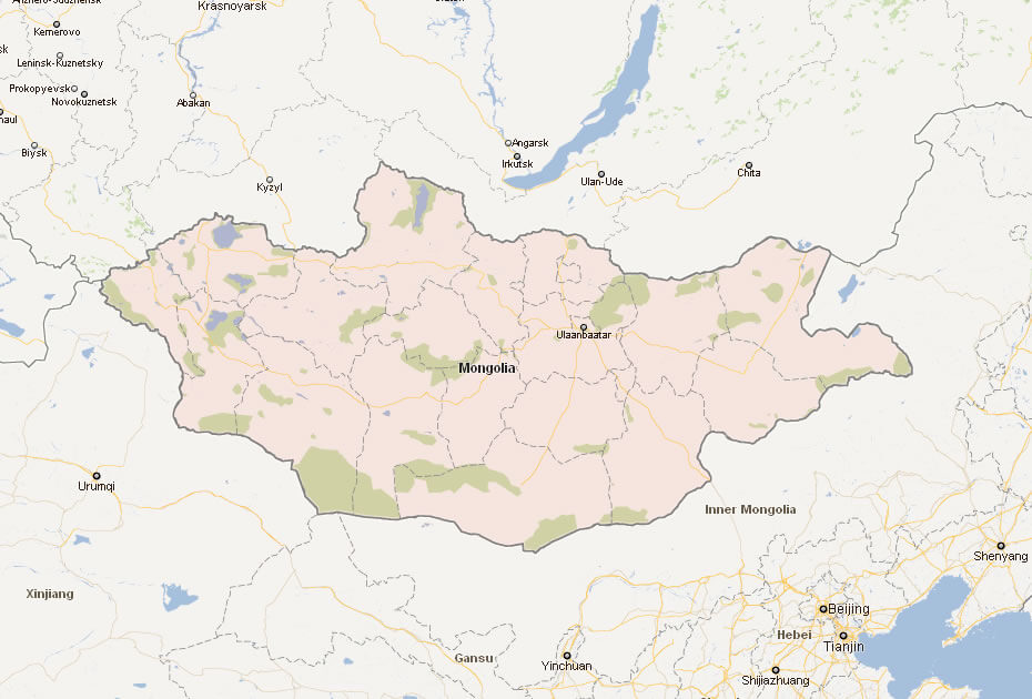Mongolia Map and Mongolia Satellite Images