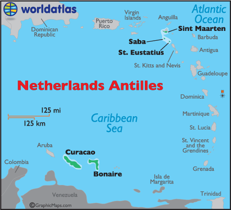 Netherlands Antilles Map - Netherlands Antilles