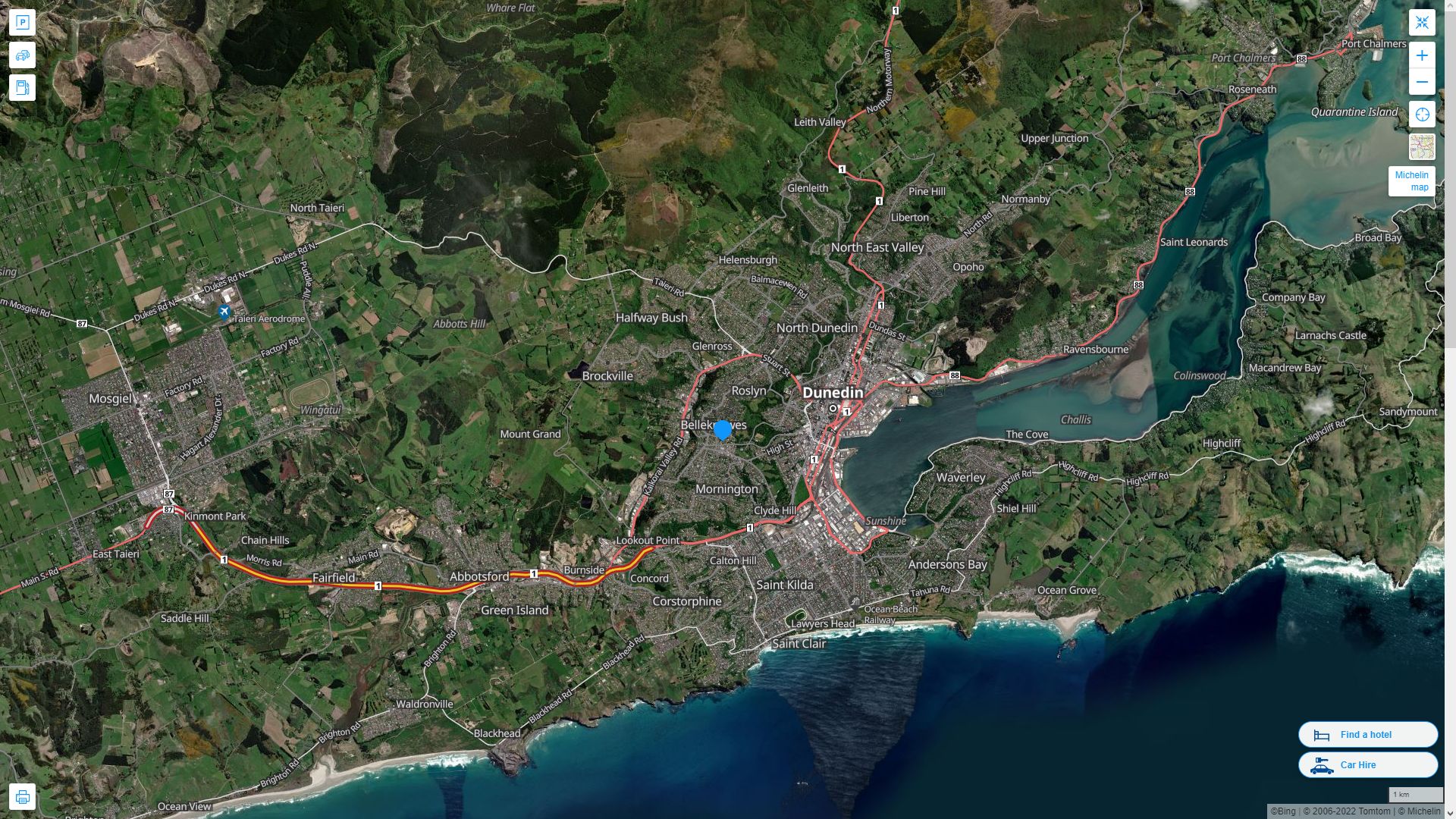 Dunedin Map and Dunedin Satellite Images
