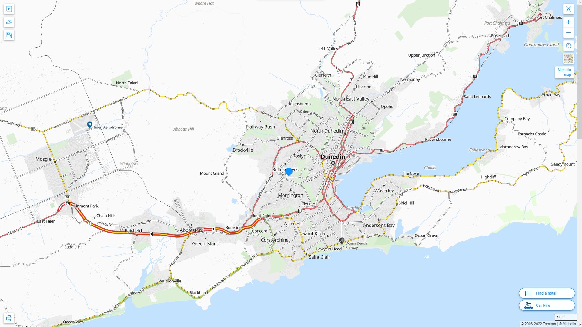 Dunedin Map and Dunedin Satellite Images