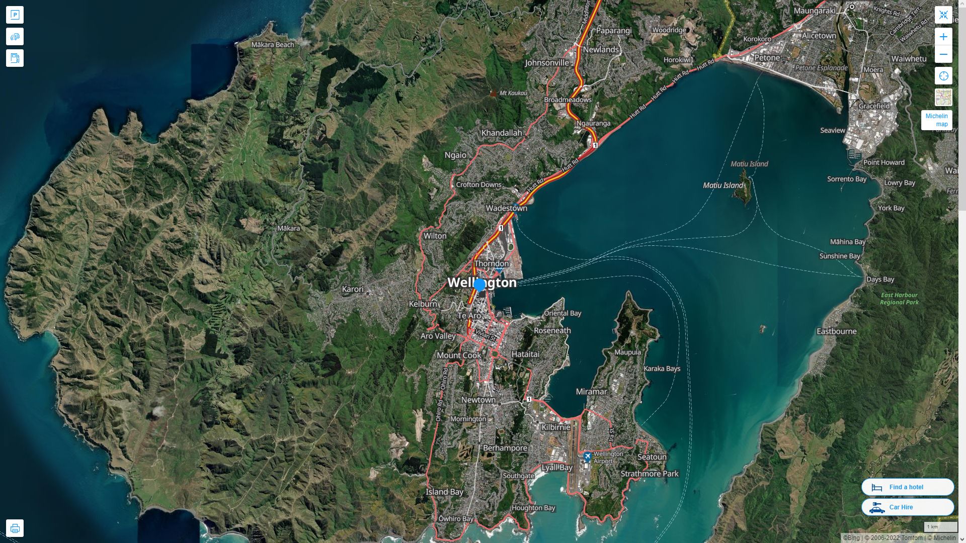 Wellington Map and Wellington Satellite Images