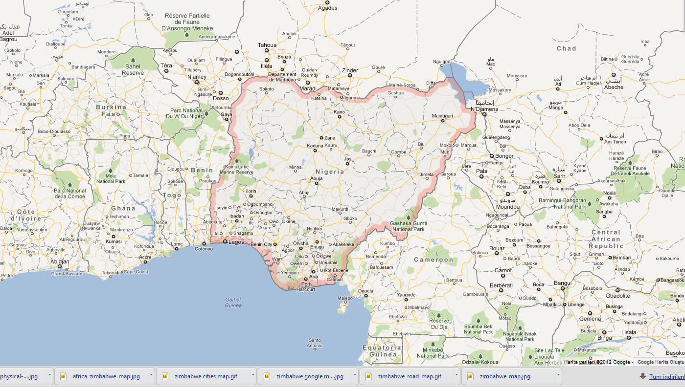 Nigeria Map and Nigeria Satellite Images