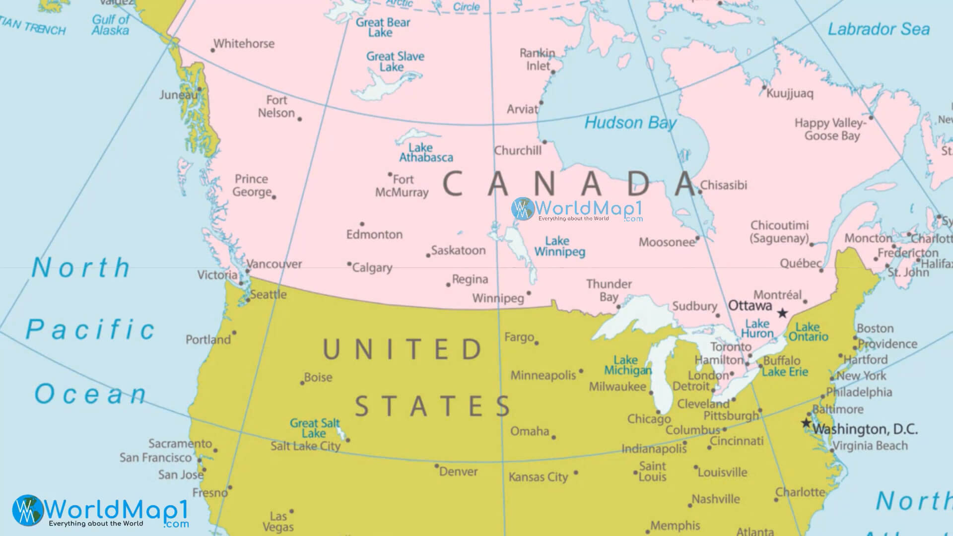 North America Maps and Countries Map 1