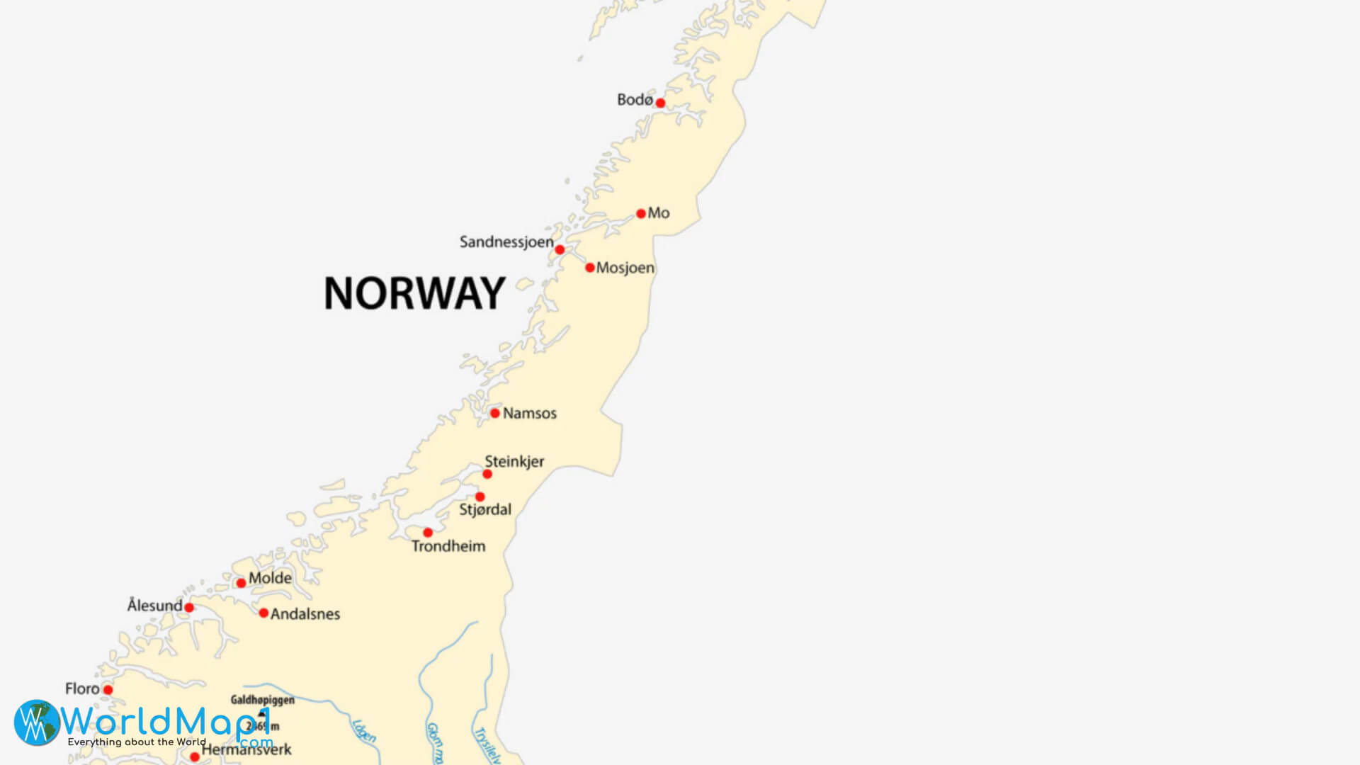 High Detailed Norway Map
