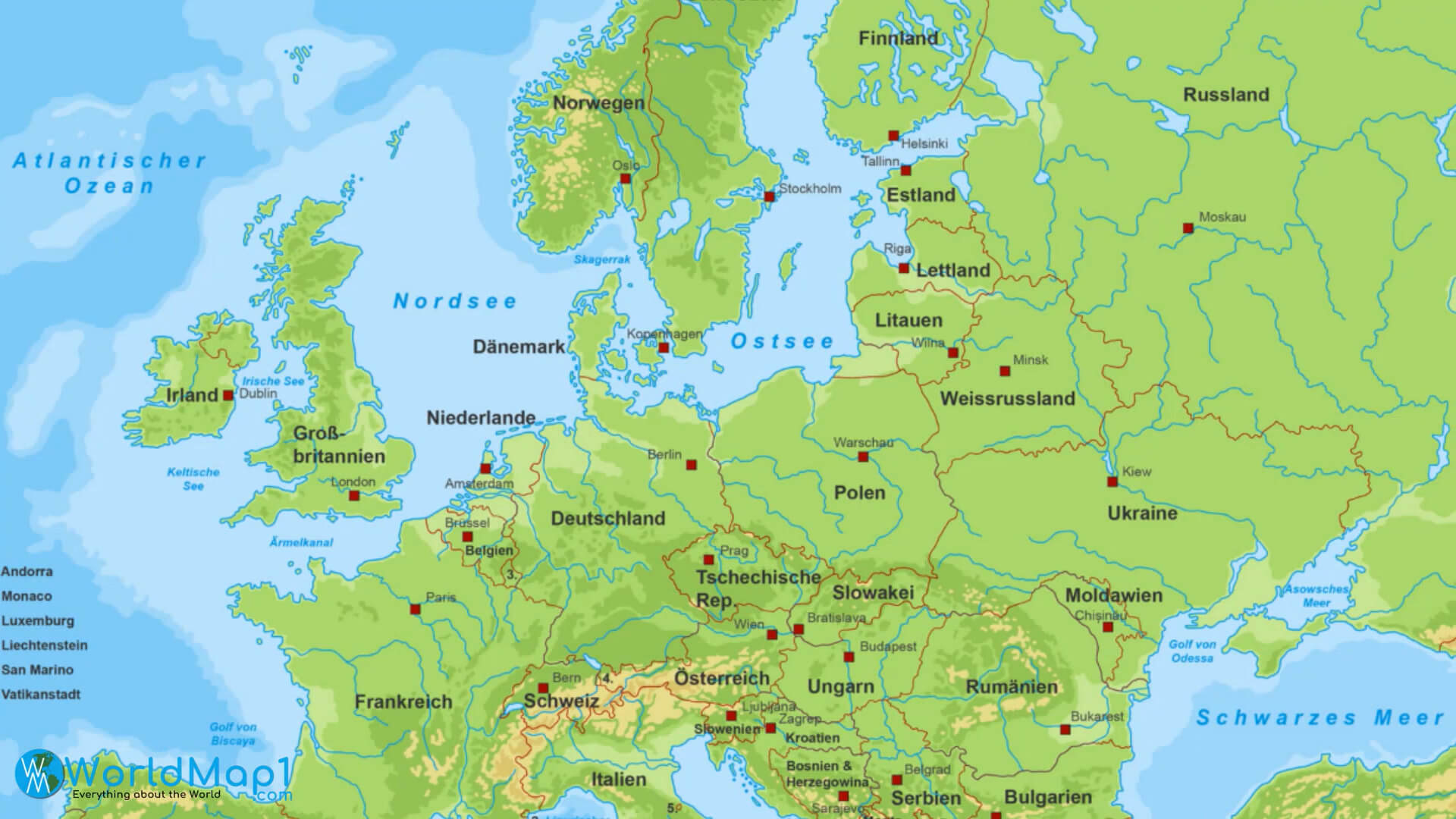 Norway Free Printable Map