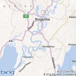 Honefoss Map and Honefoss Satellite Image