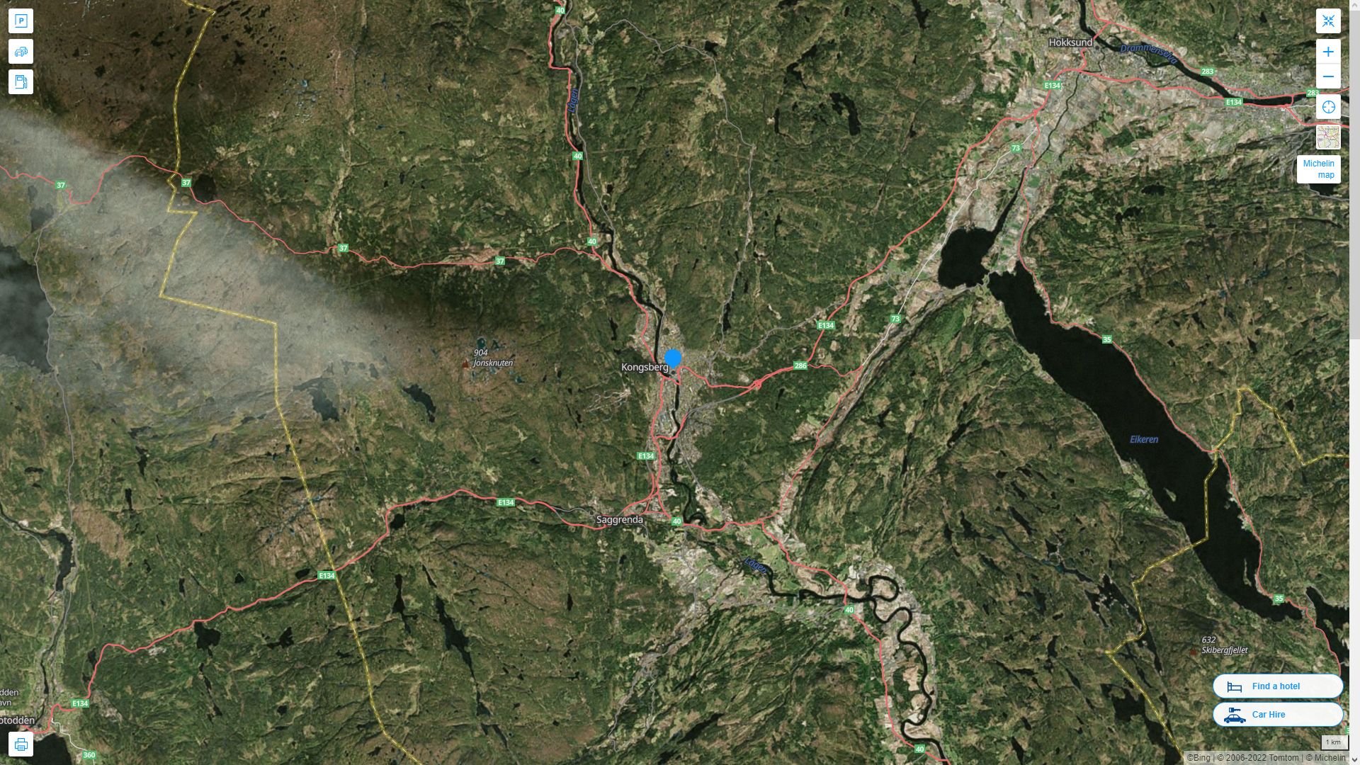 Kongsberg Map and Kongsberg Satellite Images