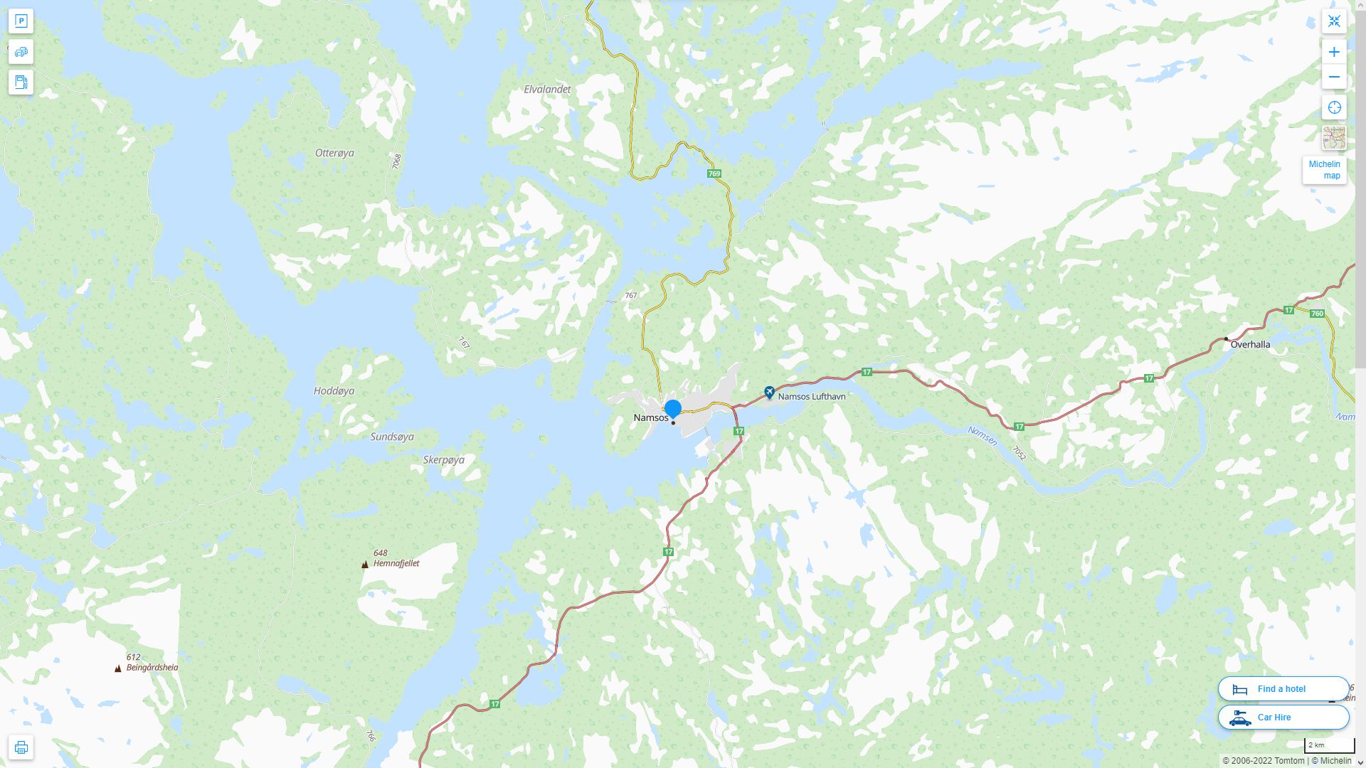 Namsos Map - Norway
