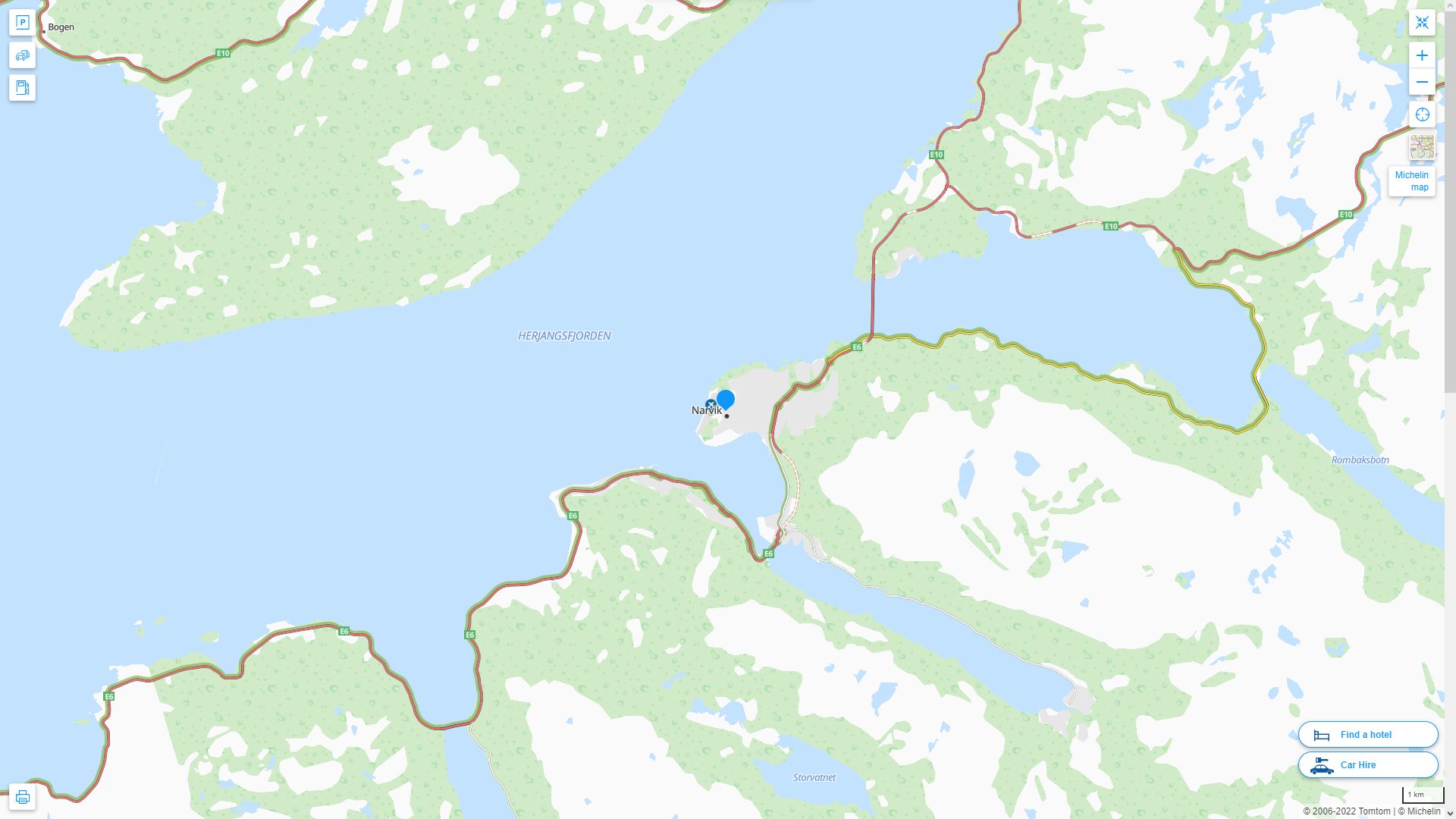 Narvik Map and Narvik Satellite Image