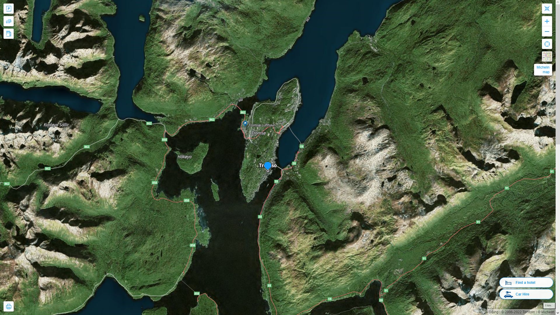 Tromso Map - Norway