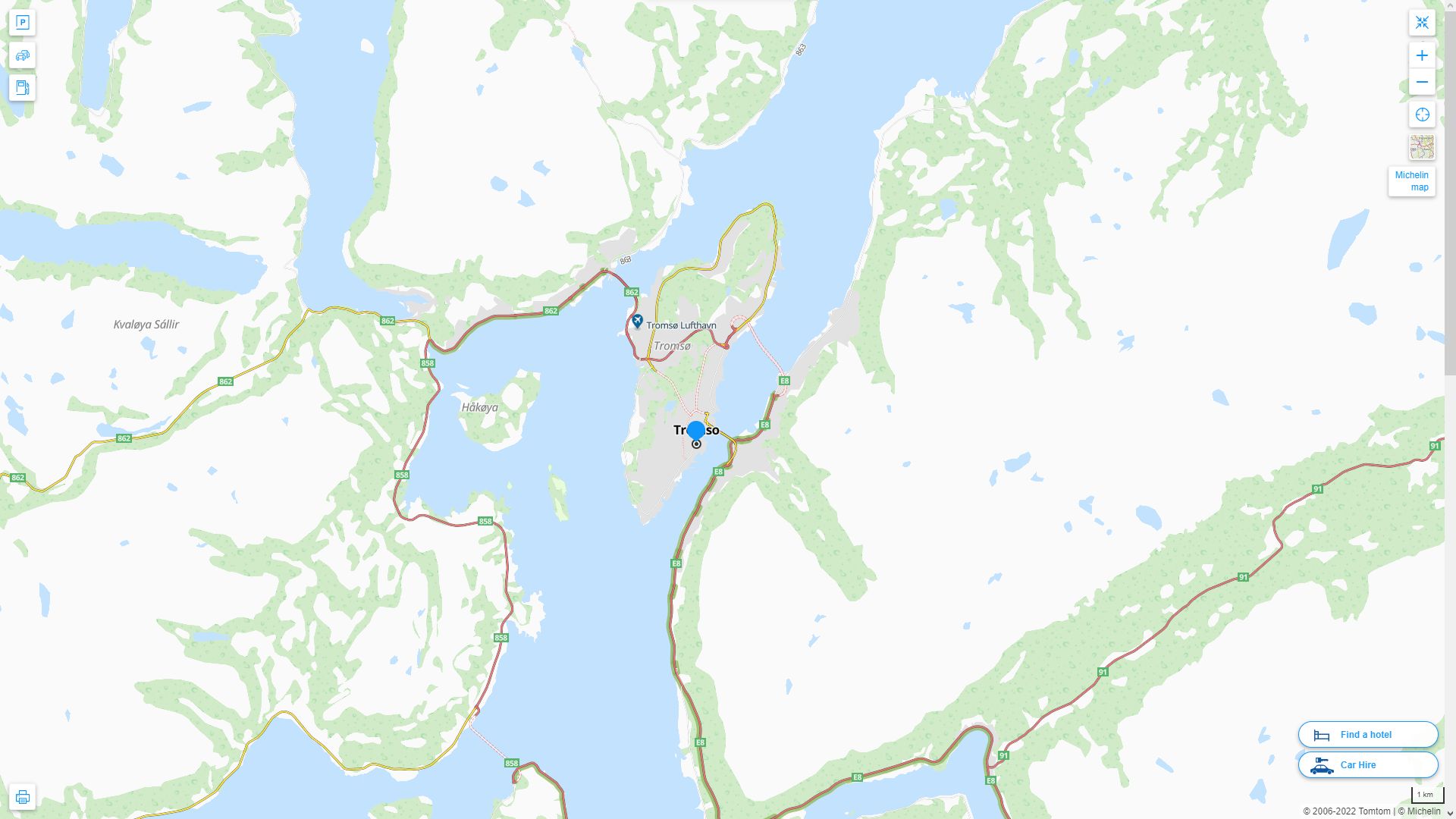 Tromso Map - Norway