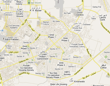 Lahore Map - Pakistan