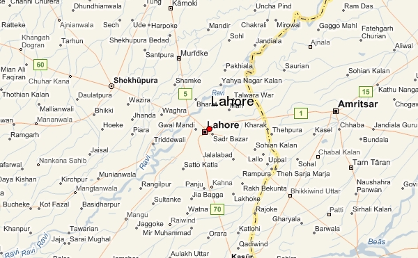 Lahore Map and Lahore Satellite Images