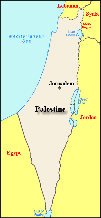 Palestine Map - Palestine