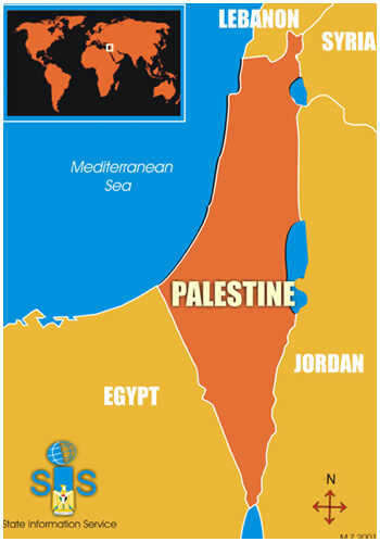 Palestine Map and Palestine Satellite Images