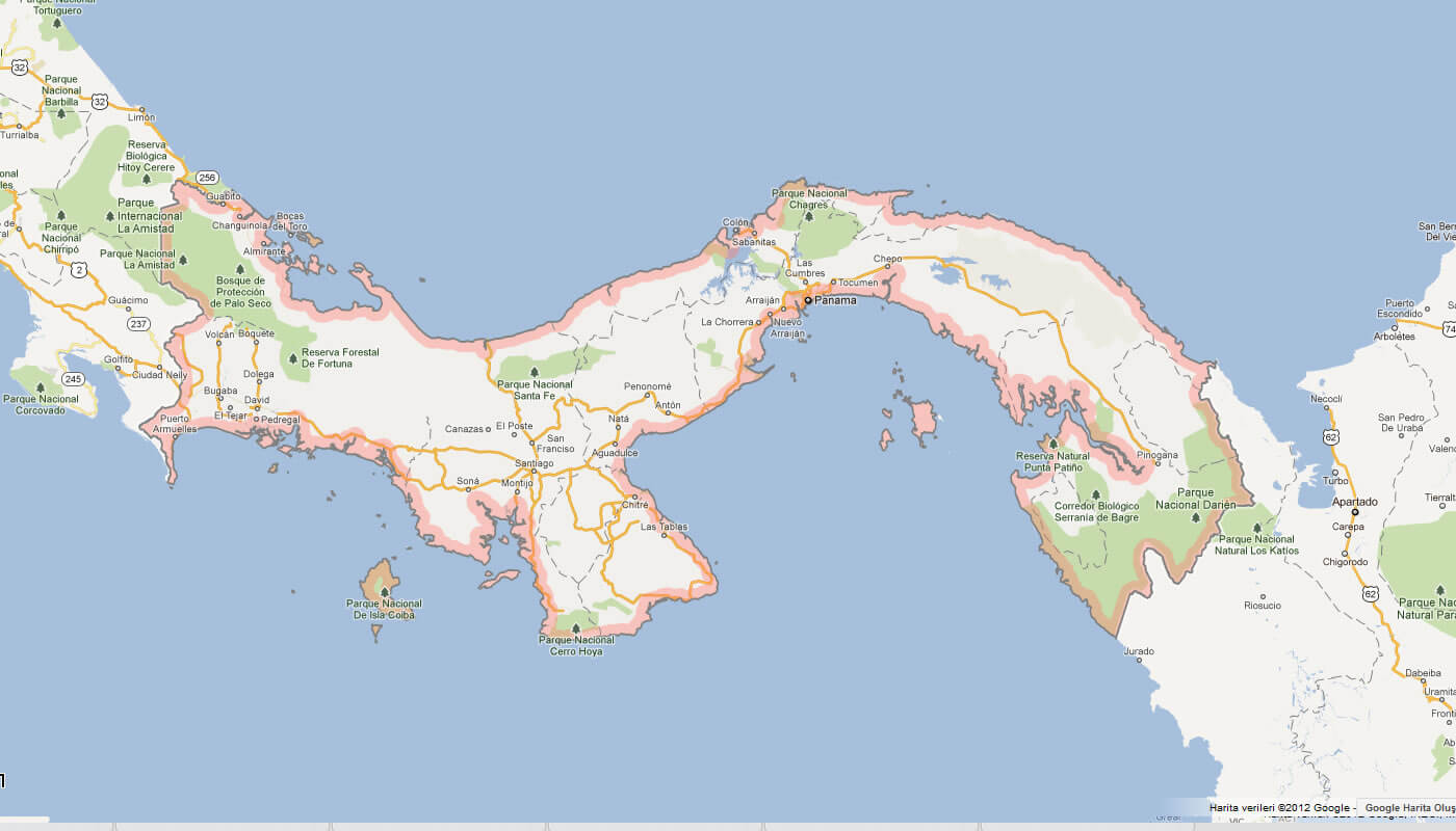 Panama Map - Panama