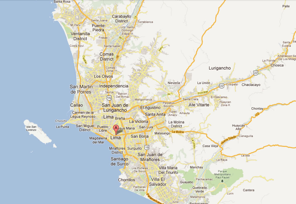 Lima Map and Lima Satellite Images