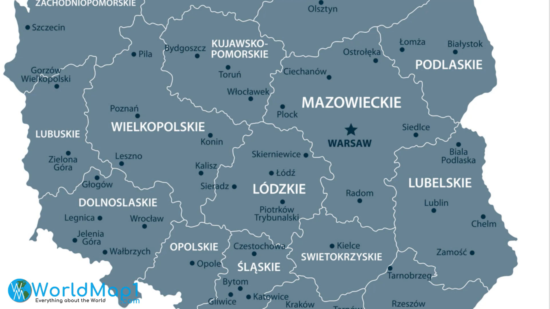 Free Printable Poland Map