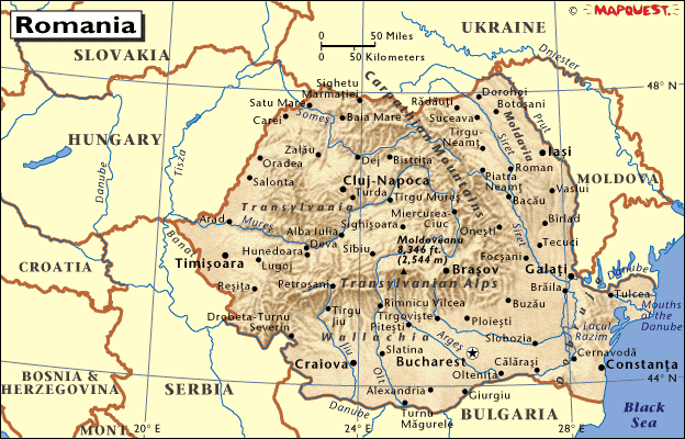 Romania Map and Romania Satellite Images