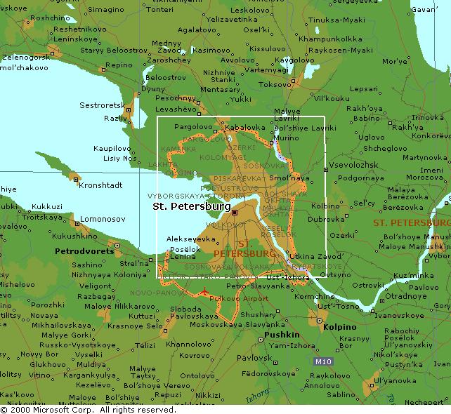 St. Petersburg Map and St. Petersburg Satellite Images