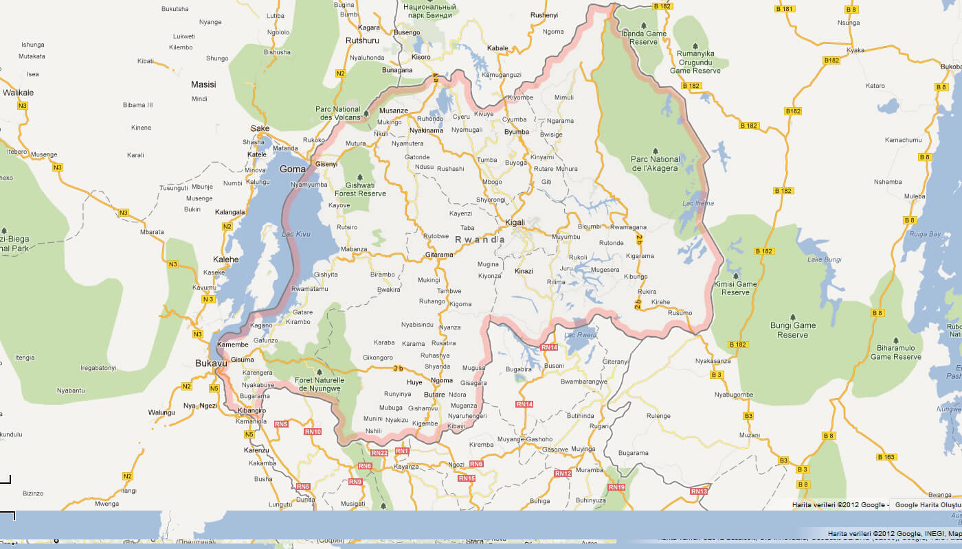 Rwanda Map and Rwanda Satellite Images