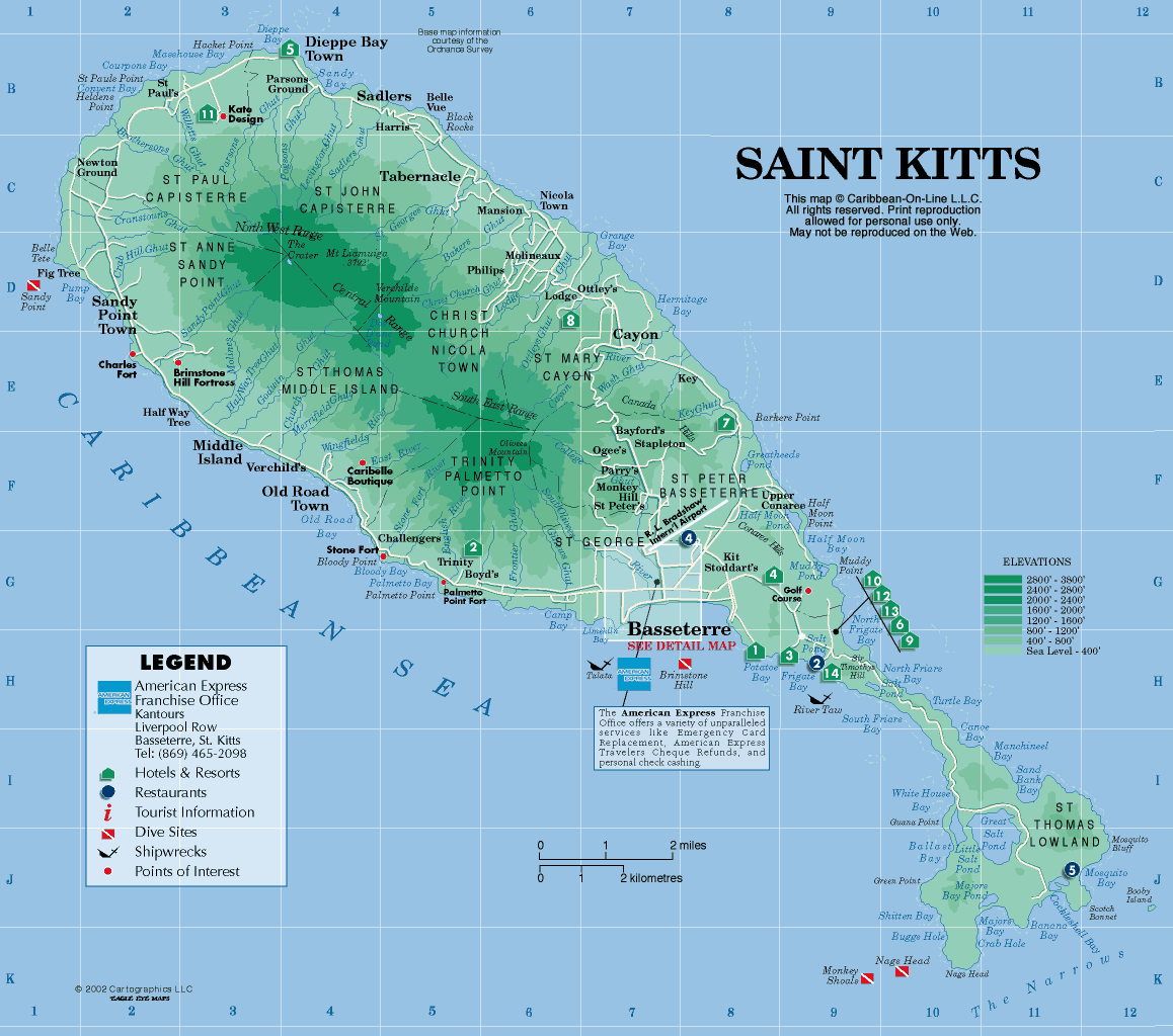 Saint Kitts and Nevis Map and Saint Kitts and Nevis Satellite Images