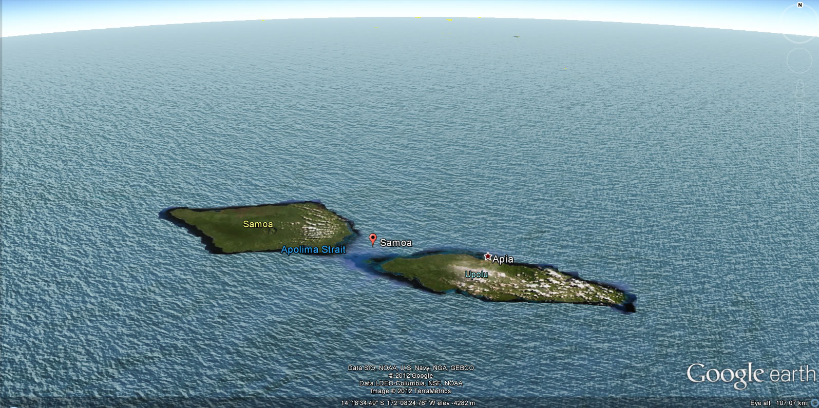 Samoa Map and Samoa Satellite Image