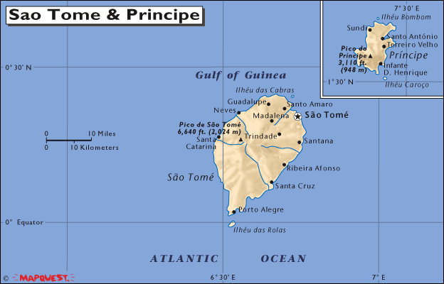 Sao Tome And Principe Road Map Premium Vector | Sao Tome And Principe