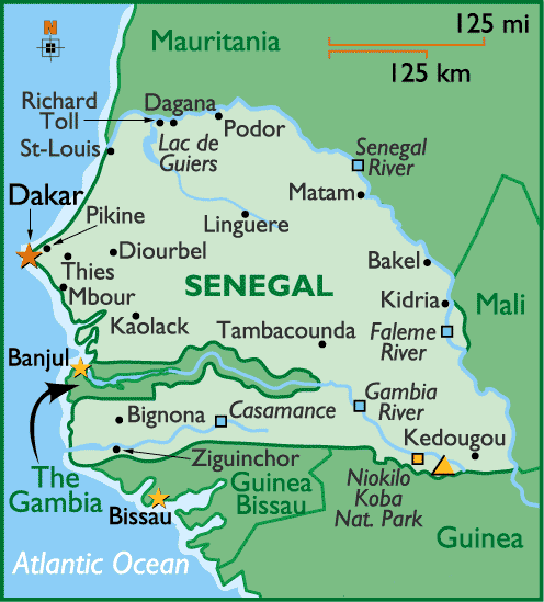 Senegal Map and Senegal Satellite Images
