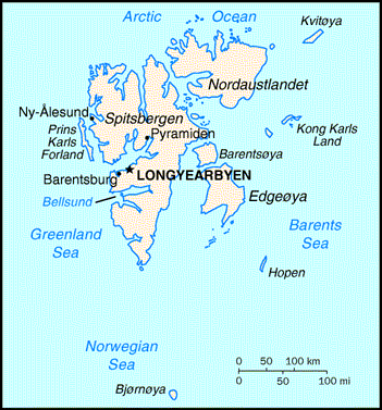 Svalbard Map - Svalbard