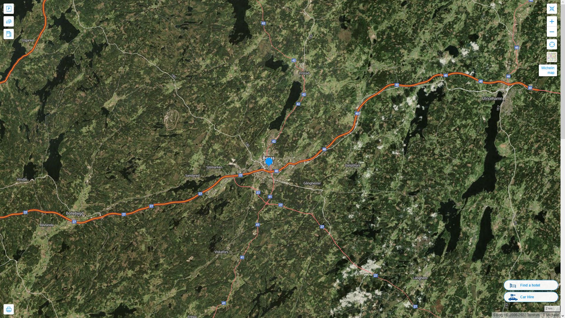 Boras Map and Boras Satellite Images