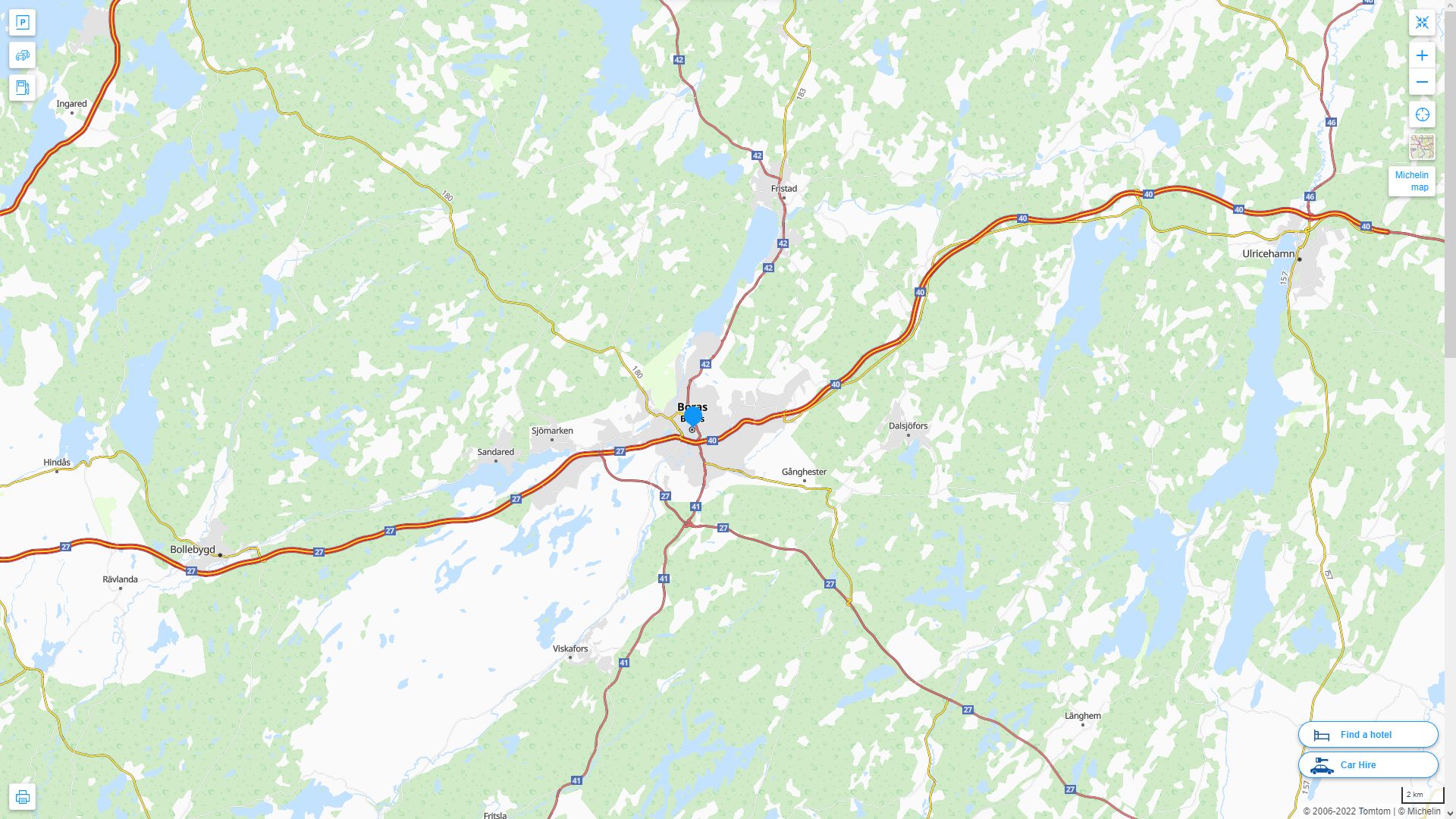 Boras Map - Sweden