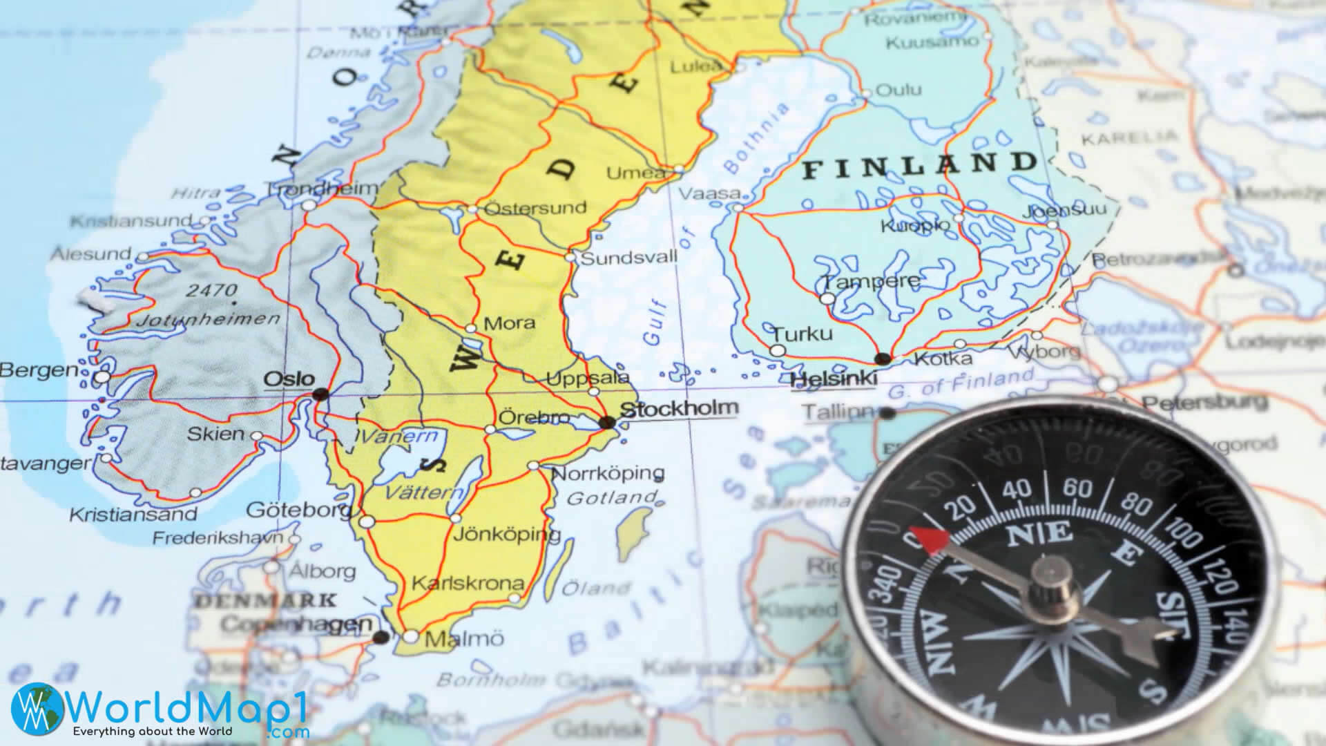 Sweden Free Printable Map