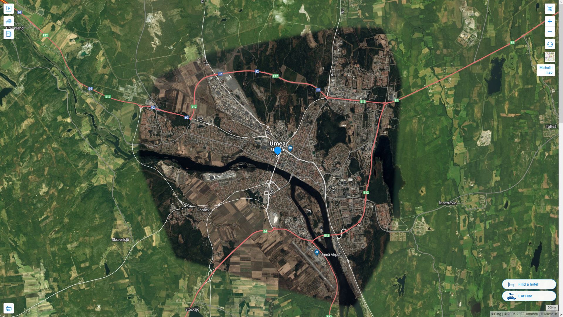 Umea Map and Umea Satellite Images