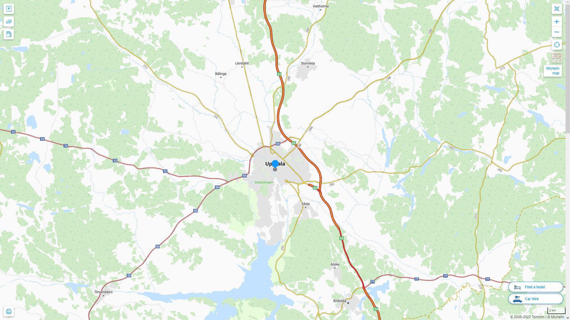 Uppsala Map and Uppsala Satellite Images