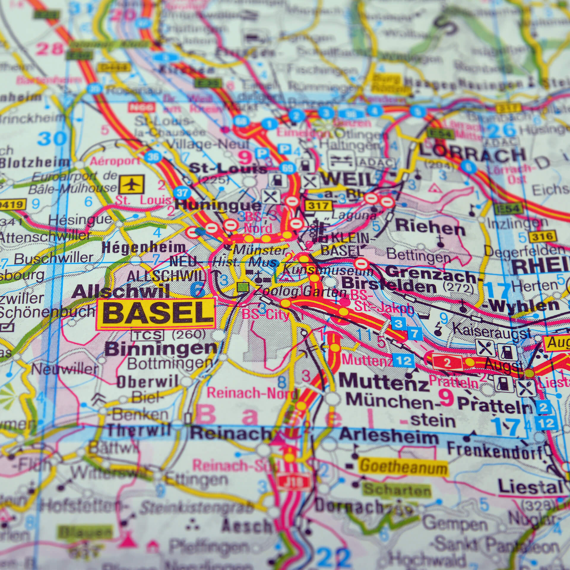 Basel Map and Basel Satellite Images