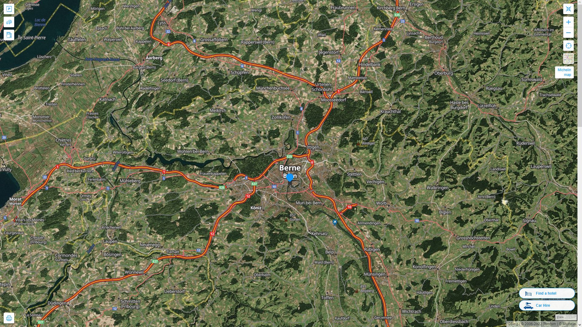 Bern Map and Bern Satellite Images