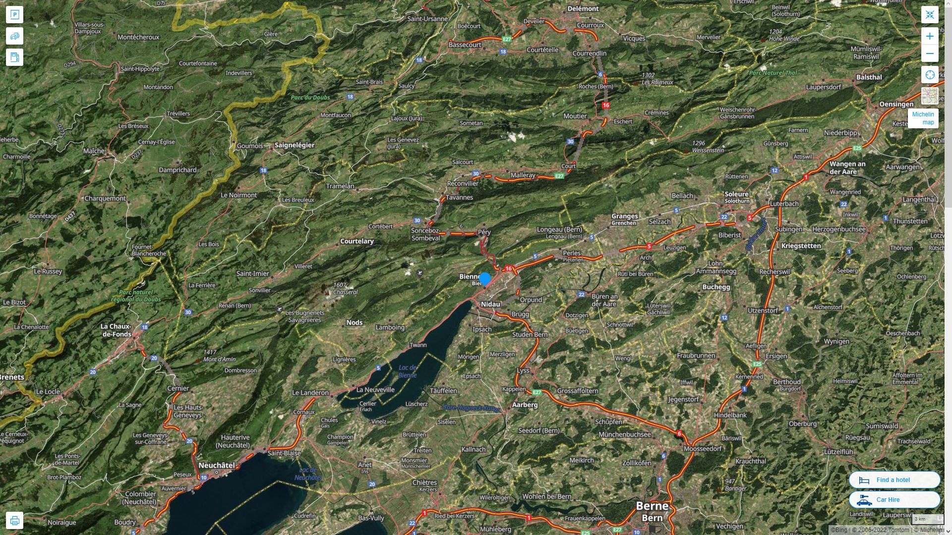 Biel Bienne Map and Biel Bienne Satellite Images