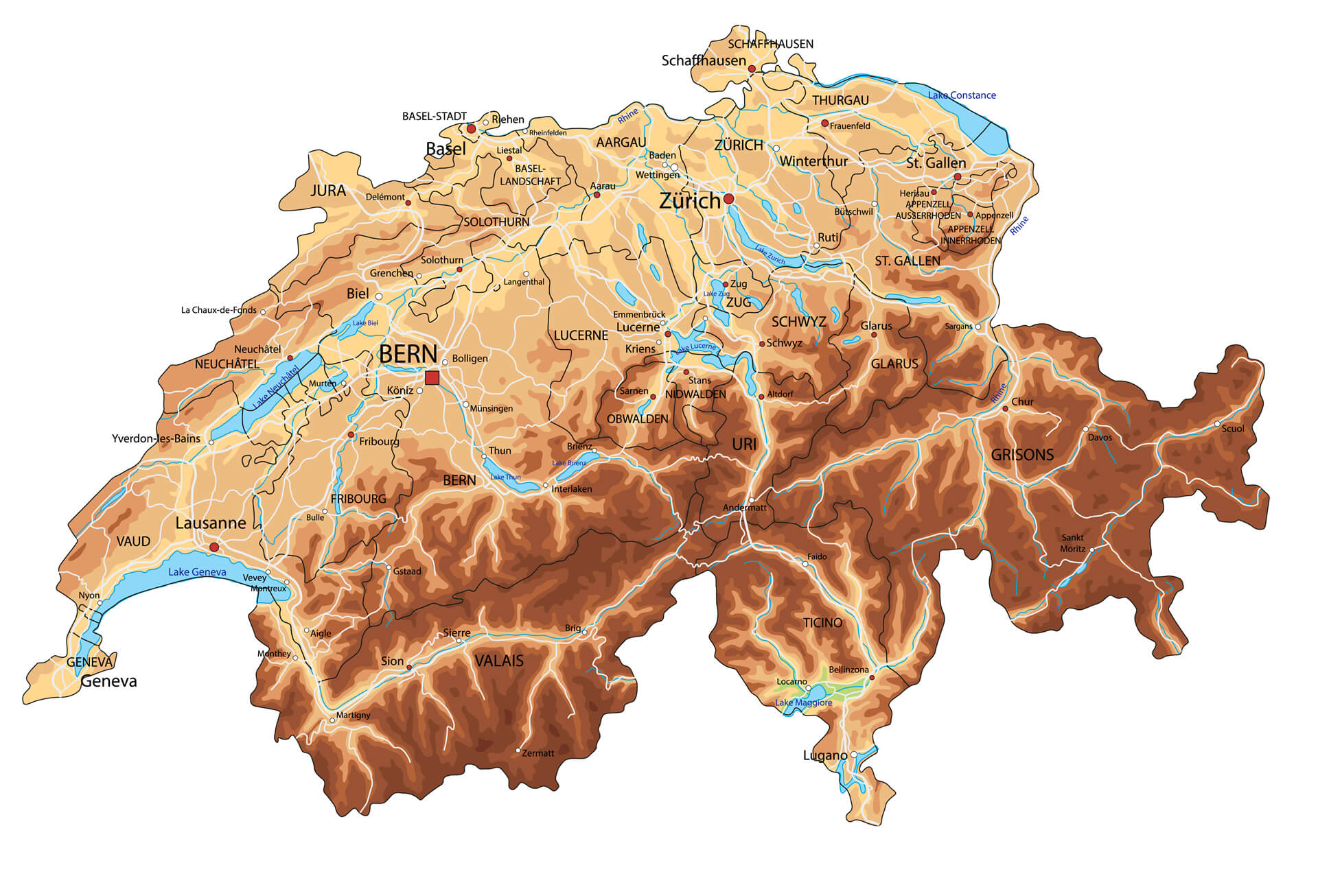 A Collection of Switzerland Maps