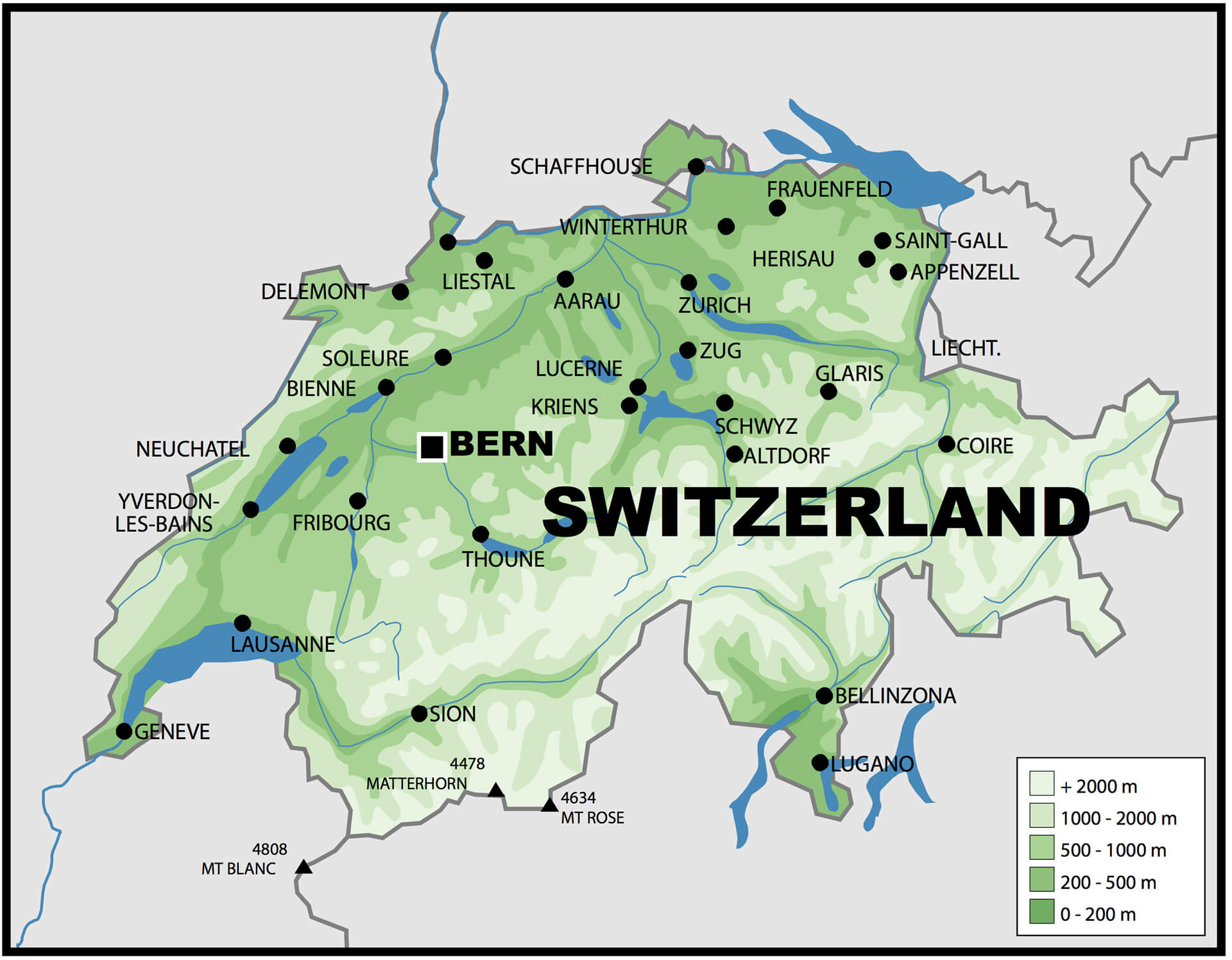 A Collection of Switzerland Maps
