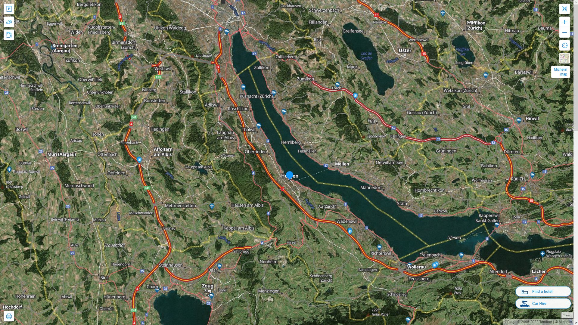 Horgen Map and Horgen Satellite Image