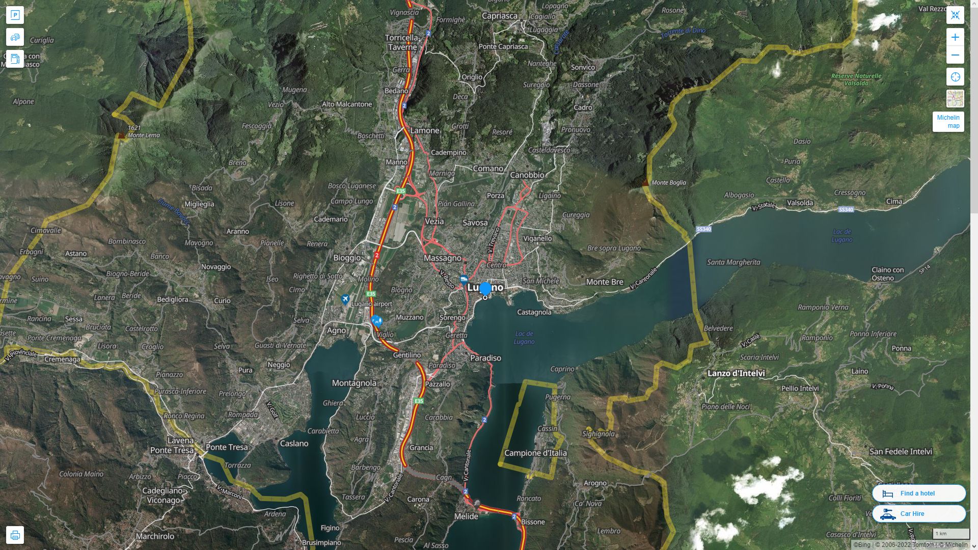 Lugano Map and Lugano Satellite Images