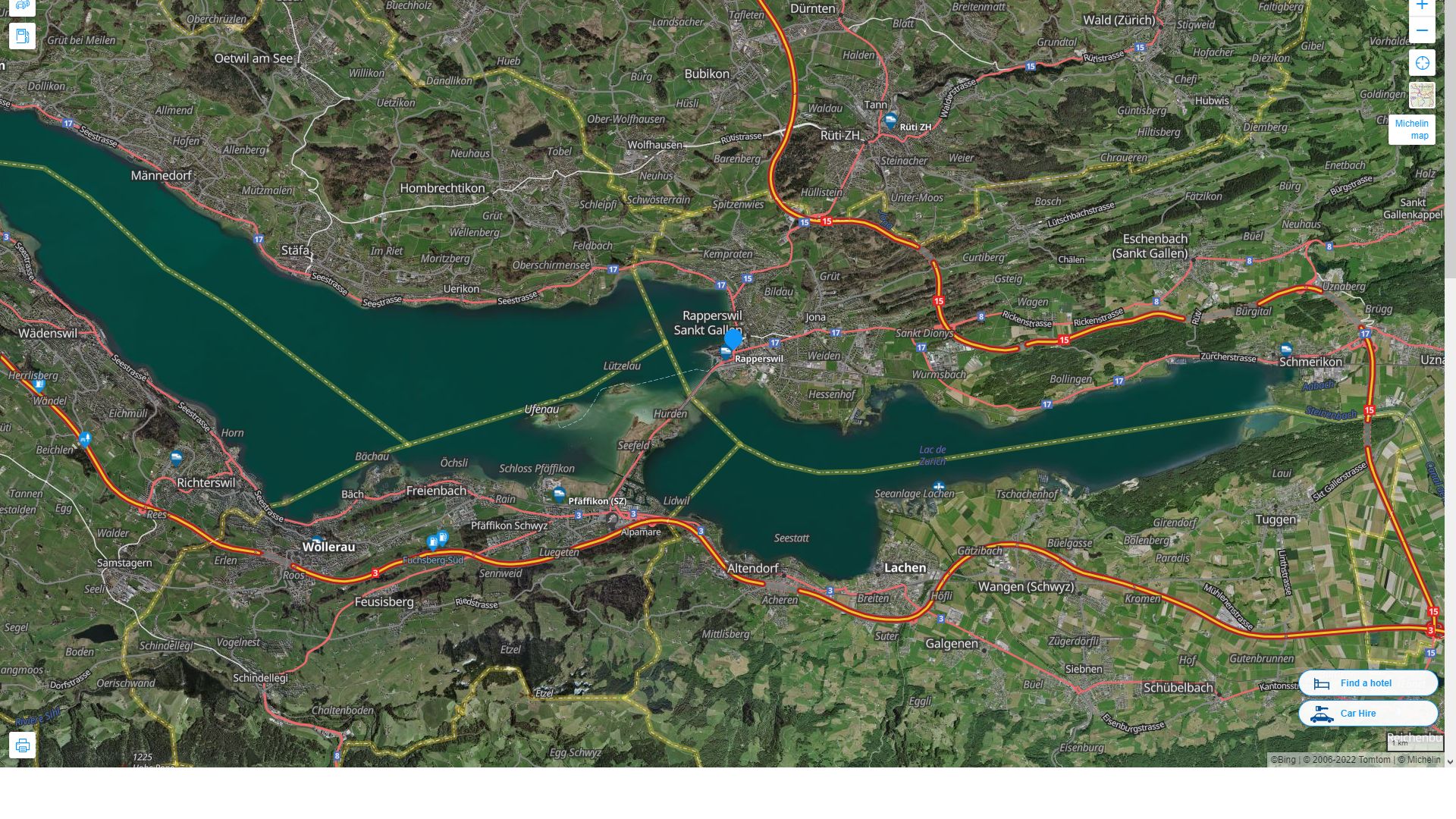 Rapperswil Jona Map and Rapperswil Jona Satellite Images