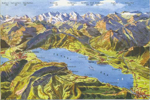 Thun Map - Switzerland