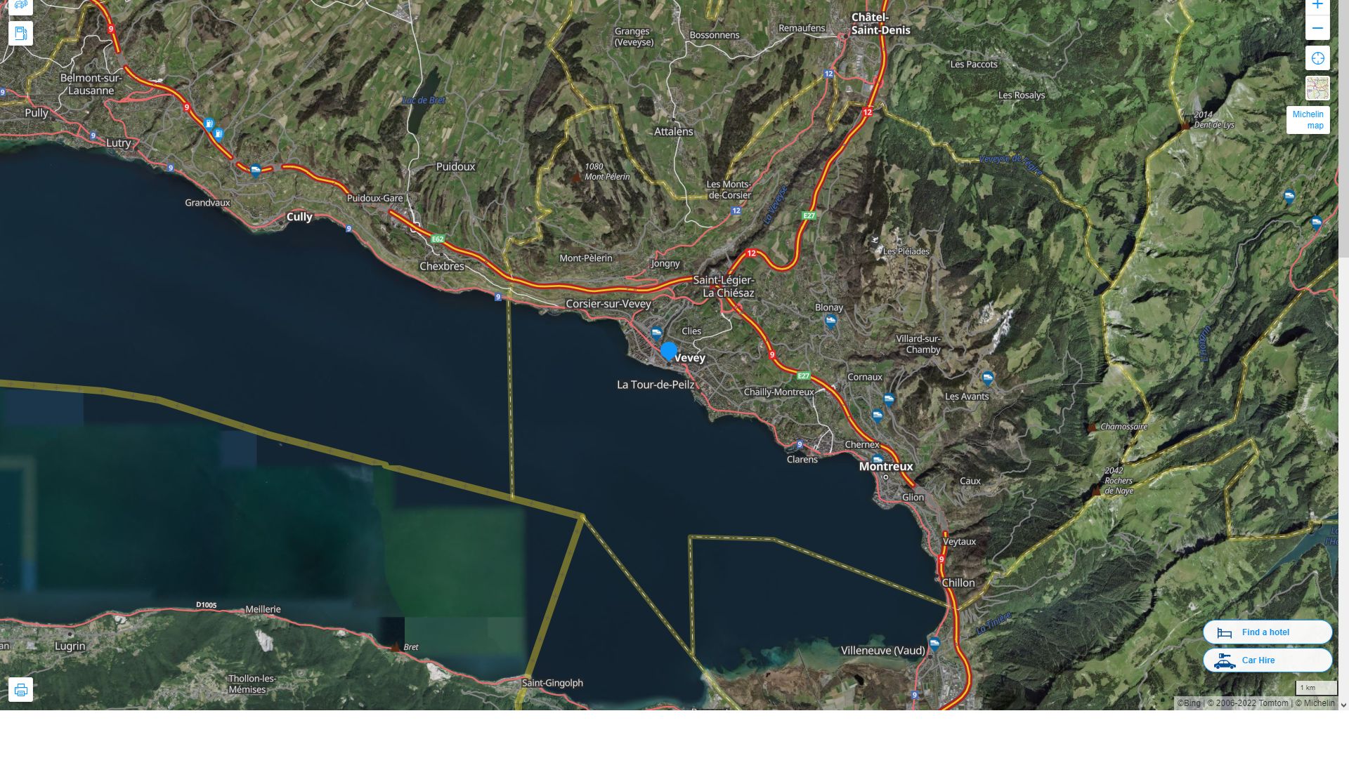 Vevey Map - Switzerland