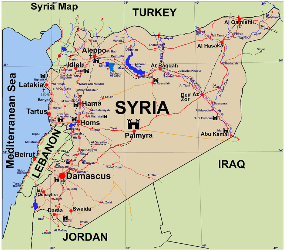 Deir ez Zor Map - Syria