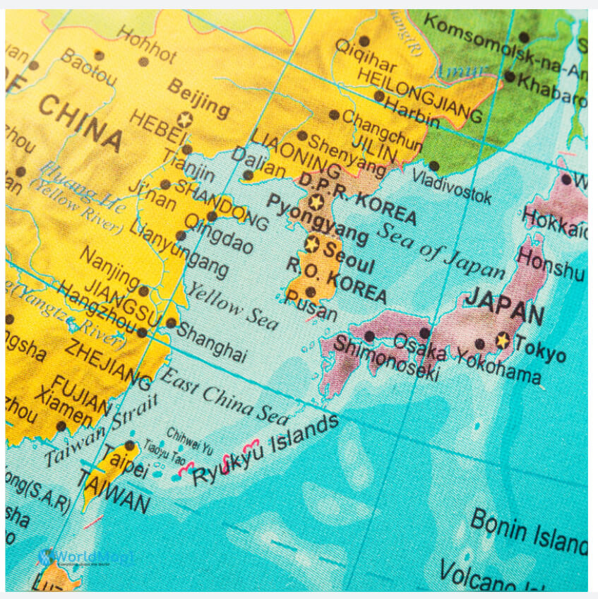 Taiwan Free Printable Map