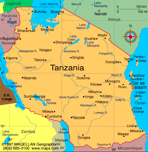 Morogoro Map - Tanzania